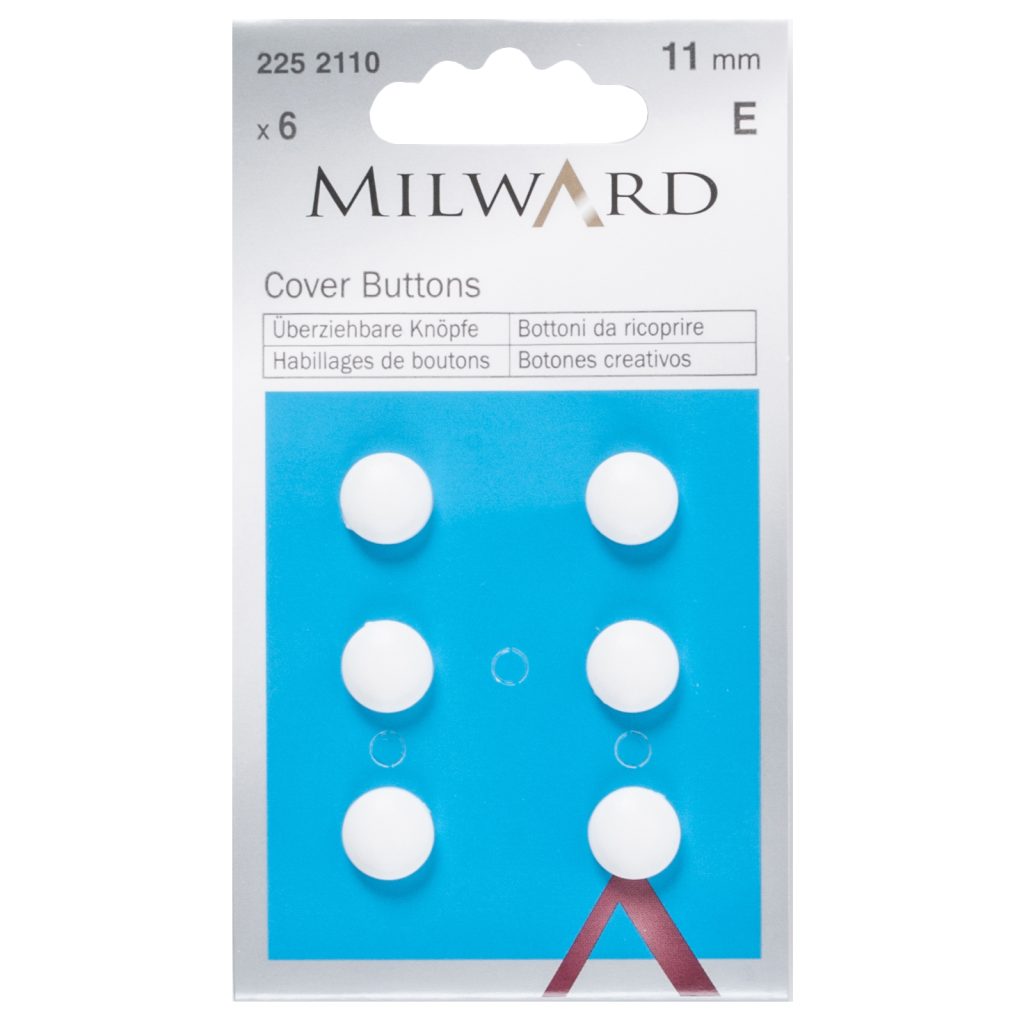 Milward Cover Buttons - Plastic 11mm – Debbie Shore Sewing