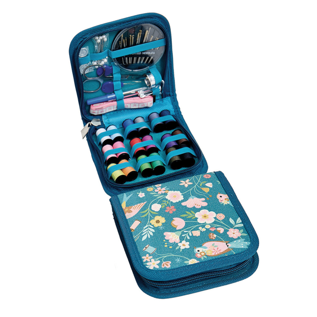 Hobby Gift Printed Zip Sewing Kit - Birds Teal – Debbie Shore Sewing