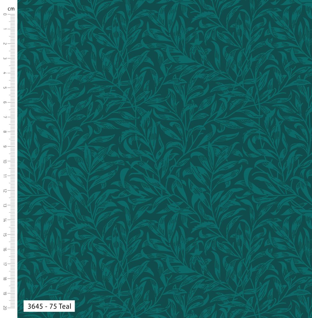 William Morris Willow Bough Blender - Teal – Debbie Shore Sewing
