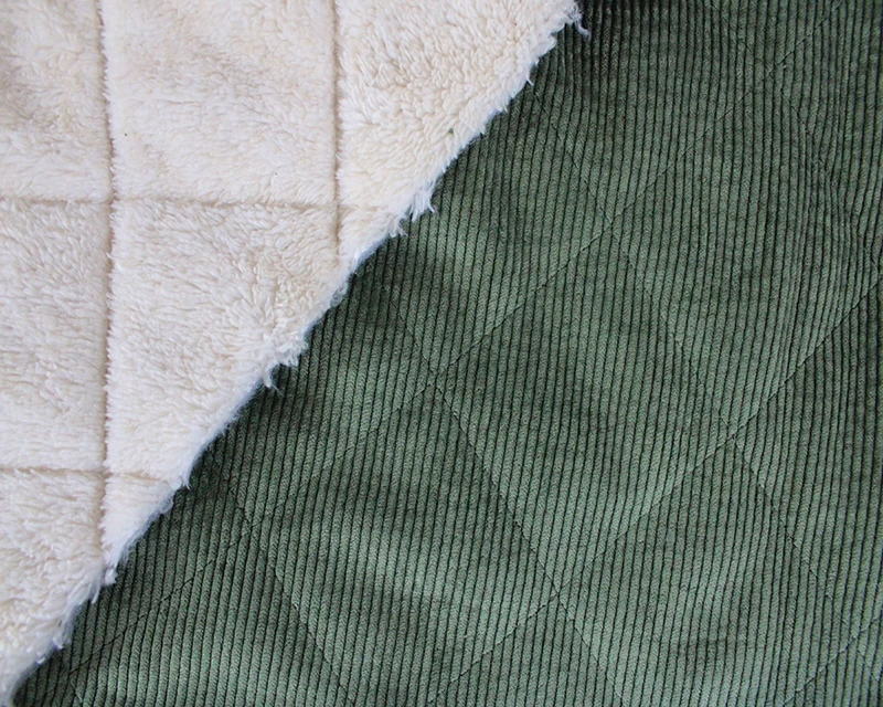 Bonded Cuddle Cord Quilted - Olive – Debbie Shore Sewing